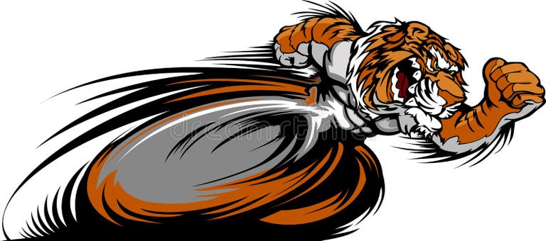 Racing Tiger Mascot Graphic Image Stock Vector - Illustration of tigers ...