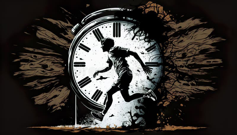 Racing with Time. People always Leave Everything for Later. Stock ...