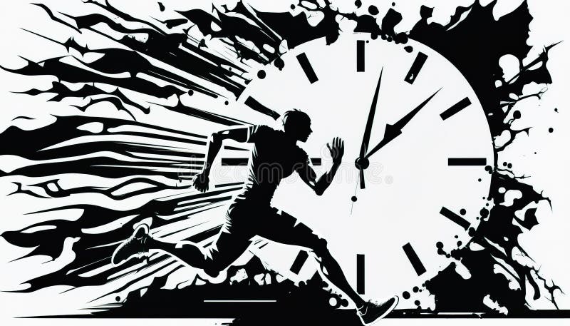 Racing with Time. People always Leave Everything for Later. Stock ...