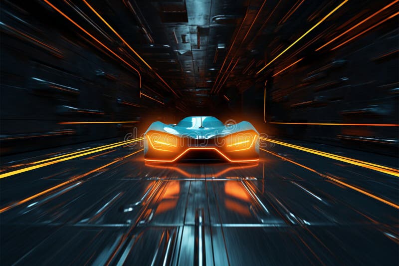 Racing into Tomorrow Modern, Sci Fi Arrow Technology in Abstract 3D ...