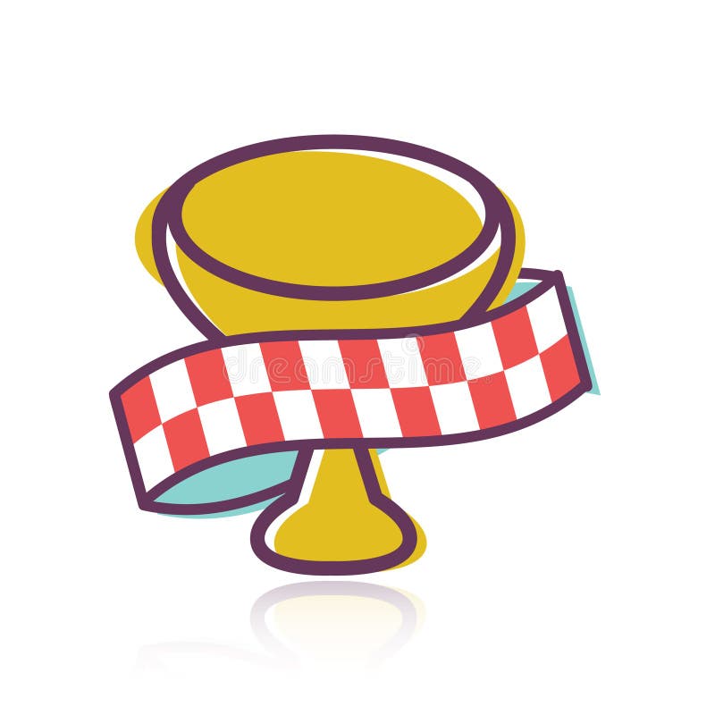 A Racing Trophy Illustration.. Vector Illustration Decorative ...