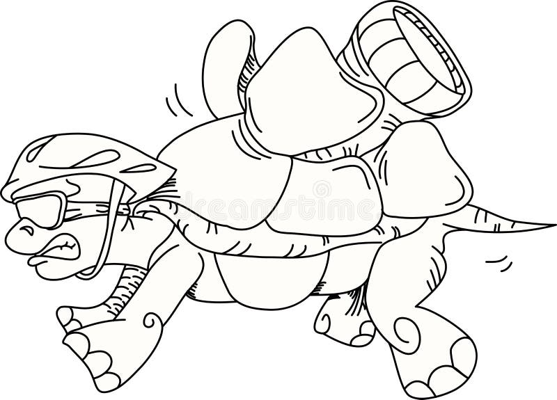 Racing Turtle with Jets stock vector. Illustration of line - 213413925