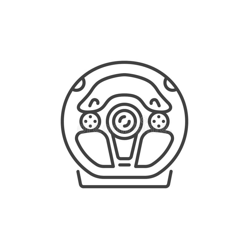 Racing Wheel Outline Vector Concept Icon Stock Vector - Illustration of ...