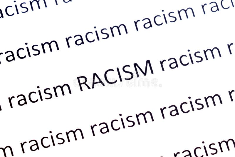 Racism stock photo. Image of written, white, printed - 138136718