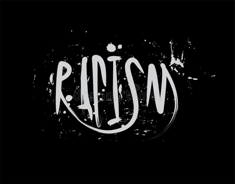 End Racism Lettering Text on Vector Illustration Stock Vector ...