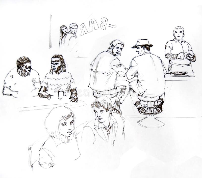 Racism-unfinished sketch stock illustration. Illustration of hand ...