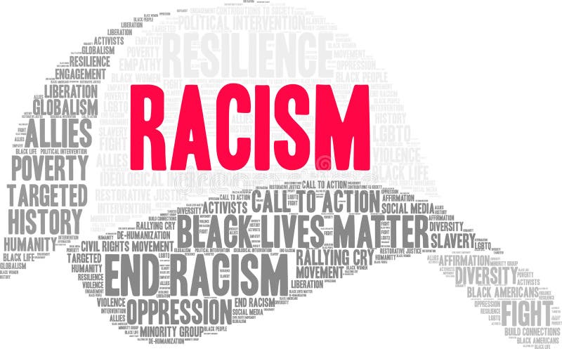 Racism Word Cloud editorial image. Illustration of intervention - 158977345