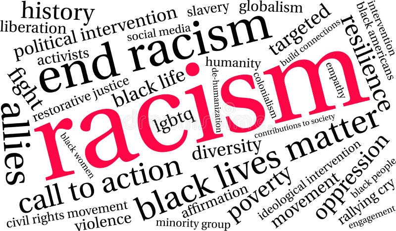 Racism Word Cloud editorial photo. Illustration of matter - 158977386
