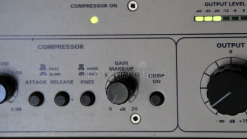 A Rack of Audio Compressors in a Recording Studio. Stock Footage ...