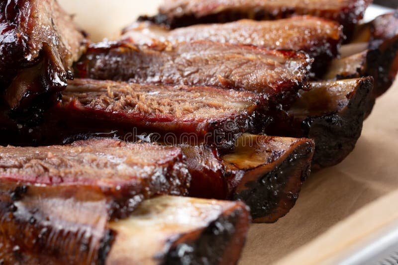 Rack of bbq beef ribs stock image. Image of drink, shelf - 192753341