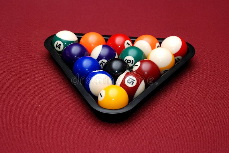 9-Ball Rack of Billiard Balls Stock Image - Image of pool, game: 4798709