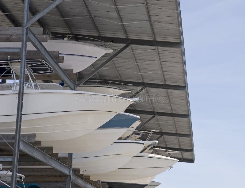 Rack on Boats stock photo. Image of marina, fishing, boat - 5226618