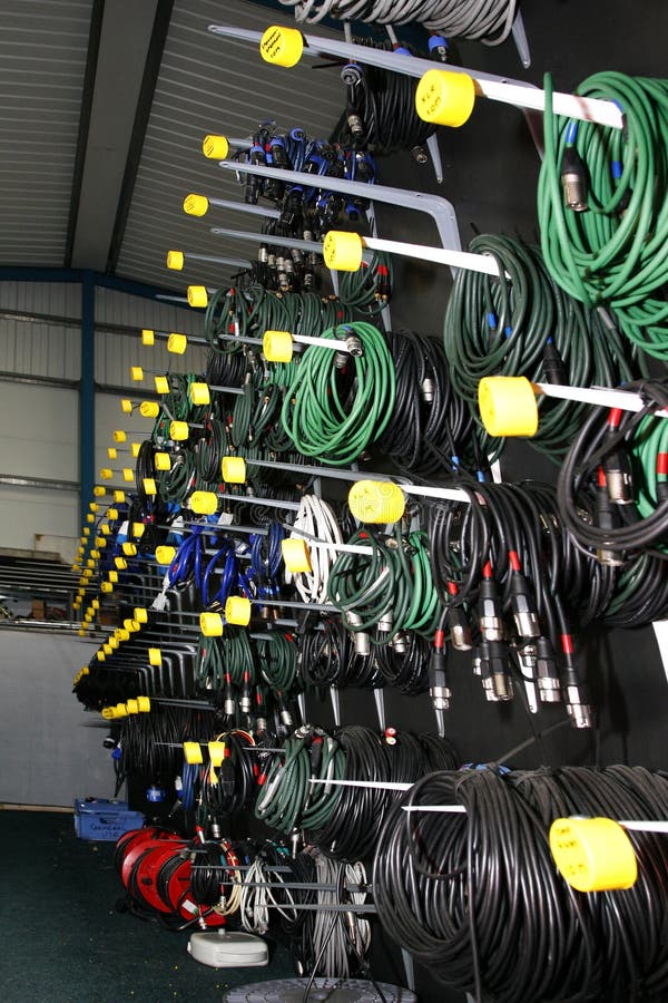 Rack of cables stock image. Image of leads, cable, interior - 6823227