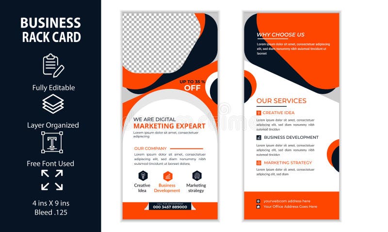 Rack Card Corporate DL Flyer Template, Simple Style and Modern Layout ...