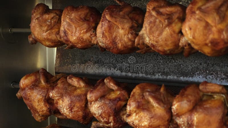 A Rack of Chicken is Being Cooked in an Oven. Stock Footage - Video of ...