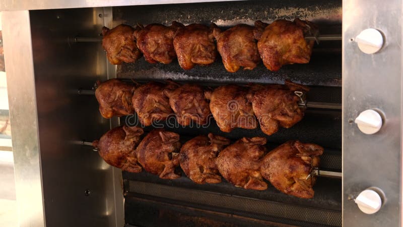 A Rack of Chicken is Being Cooked in an Oven. Stock Video - Video of ...