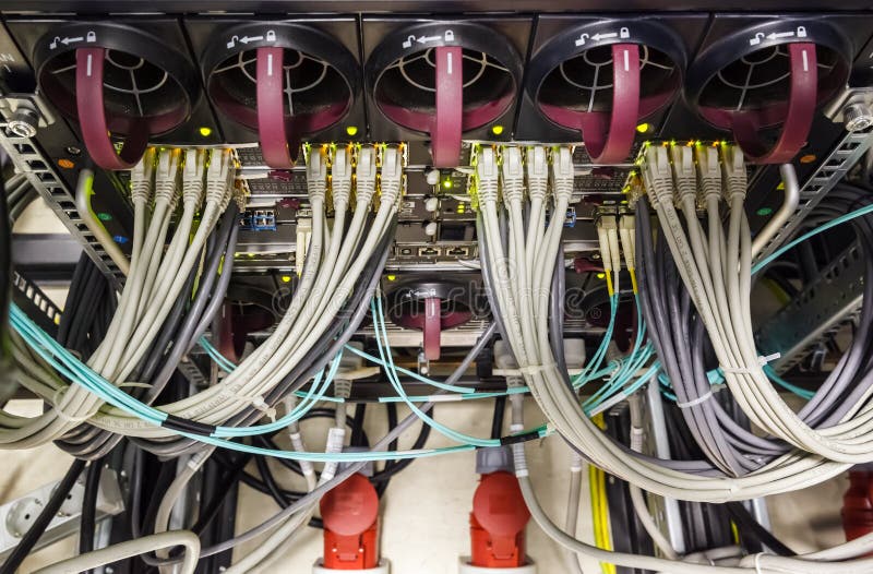 Rack in the data center stock image. Image of cat5, communications ...