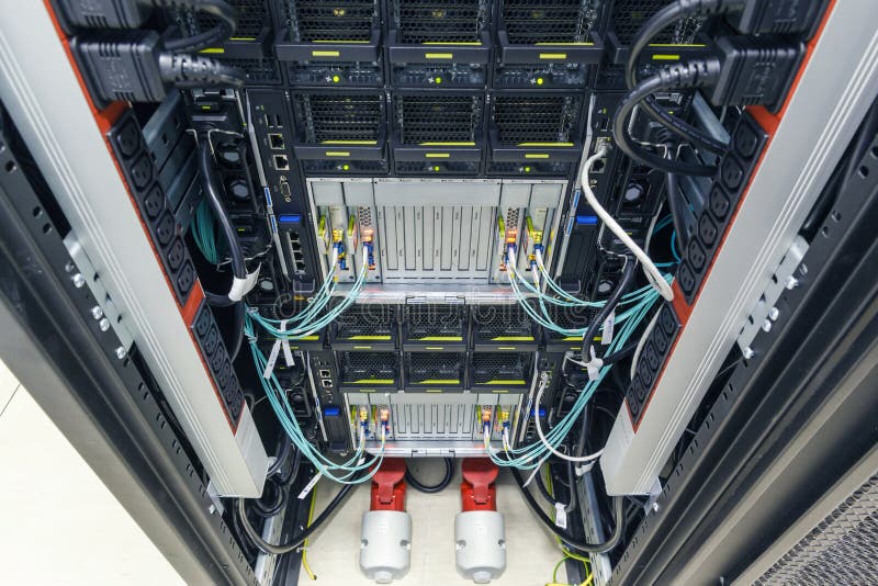 Rack in the data center stock image. Image of cable, equipment - 85712649