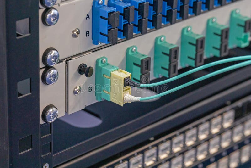 Rack Fiber Optic stock photo. Image of panel, cable - 223701328