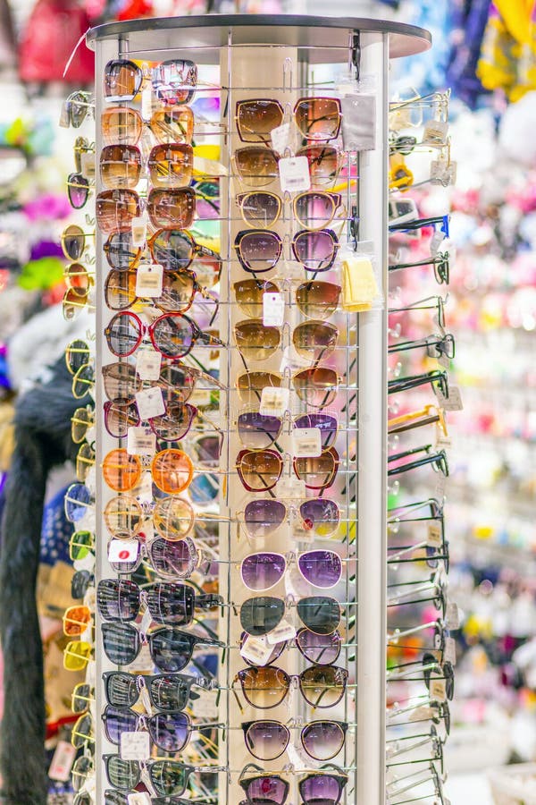 Large Selection of Glasses on the Rack. Editorial Image - Image of ...