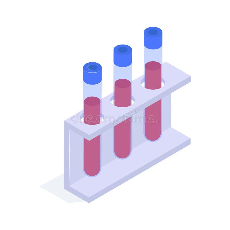 Rack Holding Test Tubes with Red Liquid for Lab Use Stock Vector ...