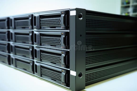 Rack Housing Server Data Storage Hardware Created with Generative AI ...