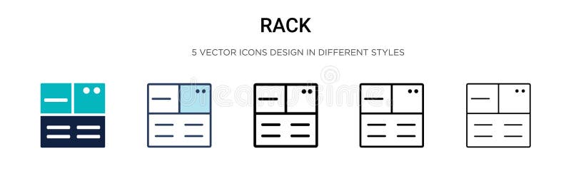Rack Icon in Filled, Thin Line, Outline and Stroke Style. Vector ...