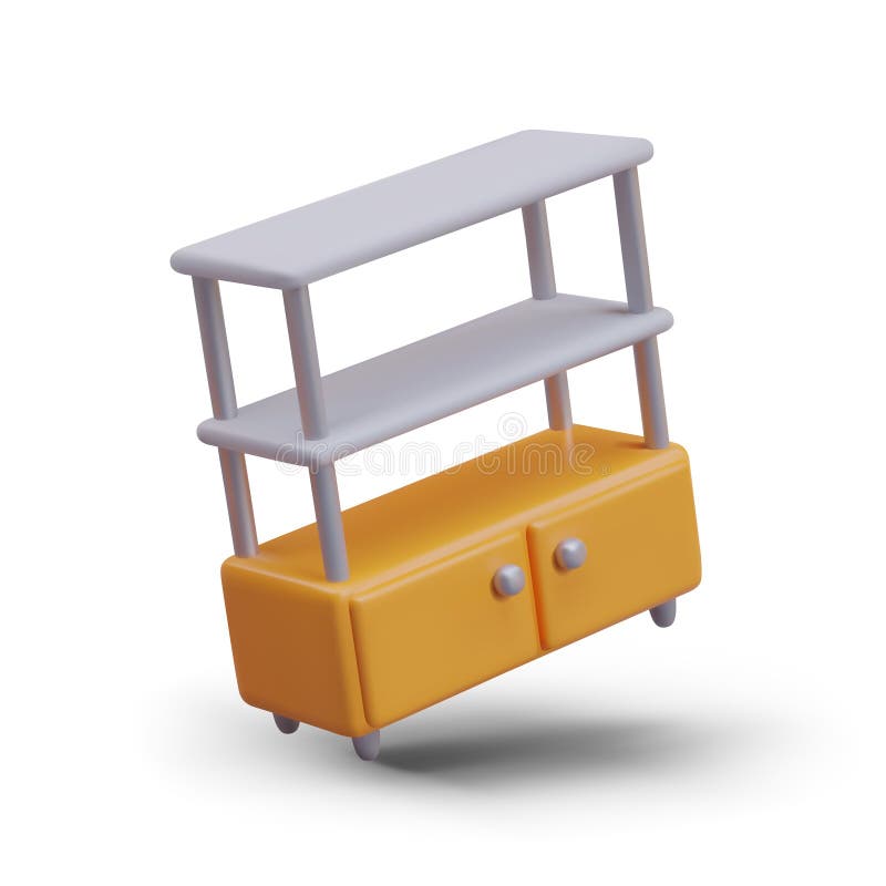 Rack is in Inclined Position. Realistic Vector Furniture with Empty ...