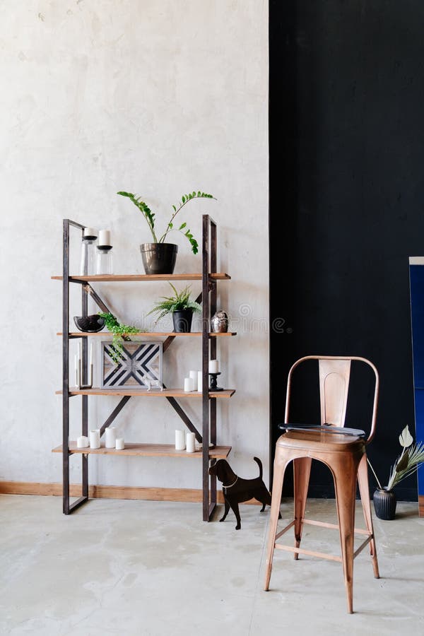 Rack Interior of Loft. Minimalist Design Stock Photo - Image of rack ...