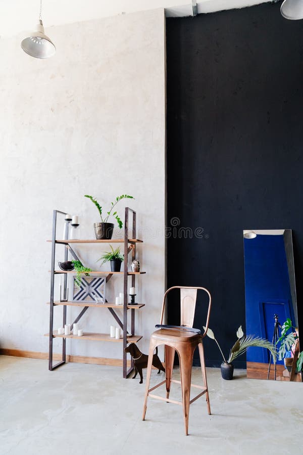Rack Interior of Loft. Minimalist Design Stock Photo - Image of rack ...