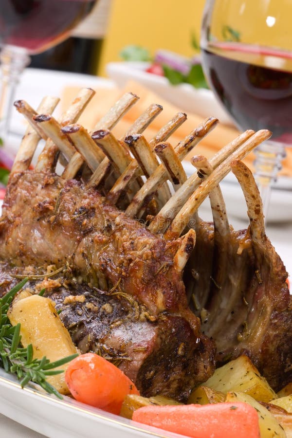 Rack of Lamb stock image. Image of lunch, cooked, herb - 7819937