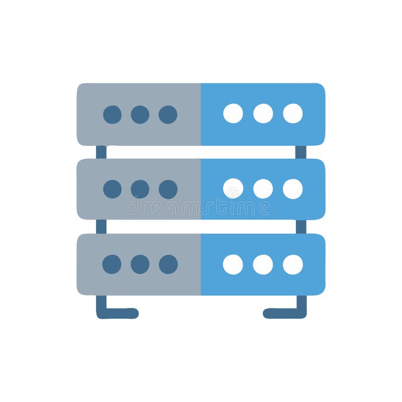 Rack Mount Icon for Server Applications Stock Vector - Illustration of ...