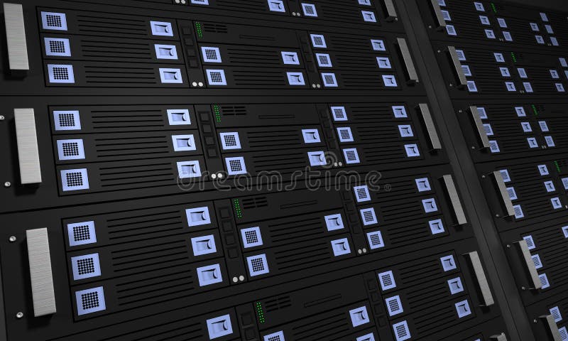 Rack mount Servers stock illustration. Illustration of business - 26763086