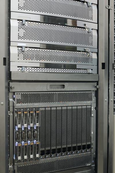 Rack mounted blade servers stock image. Image of hard - 18835921