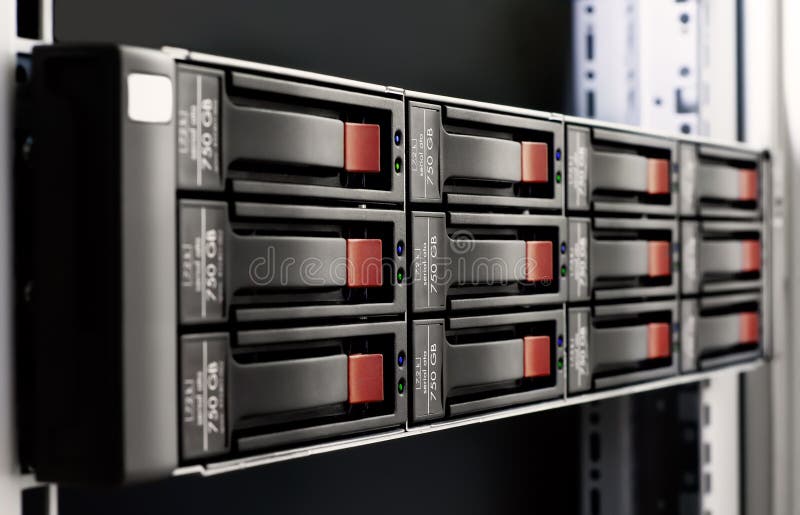 Rack-mounted disk array stock image. Image of apple, equipment - 4719515