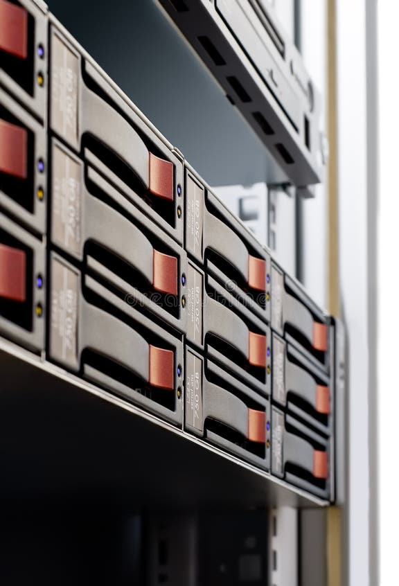 Rack-mounted disk array stock image. Image of equipment - 4719527