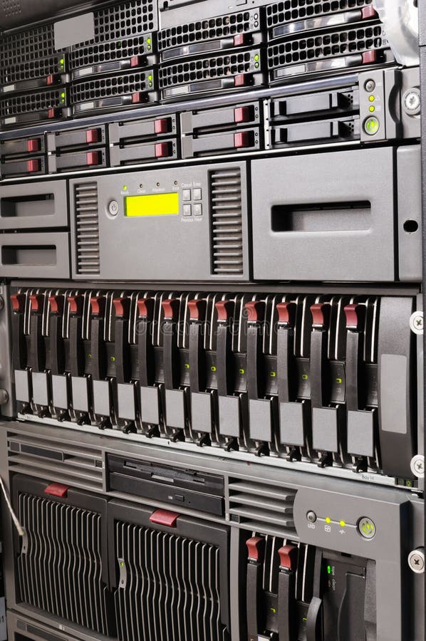 Rack mounted blade servers stock image. Image of hard - 18835921