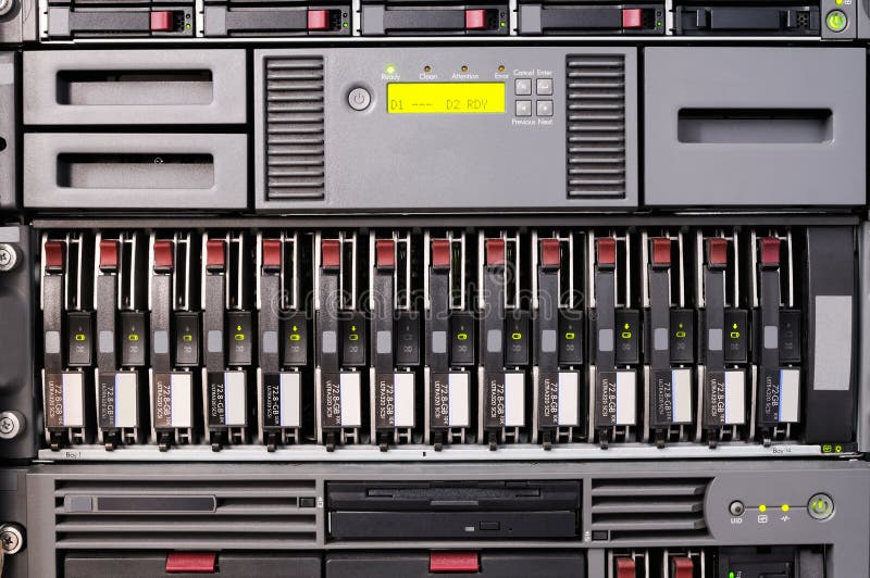 Rack Mounted Server Computer Stock Image - Image of crunching, facility ...