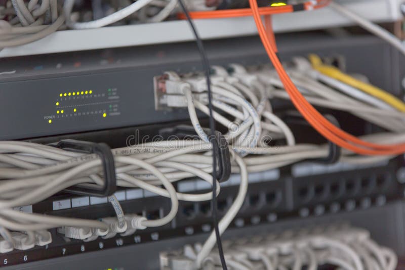 Rack Mounted Servers in a Server Room, Close Up Stock Image - Image of ...
