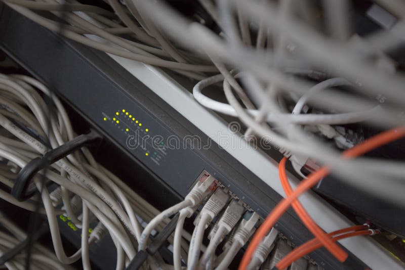 Rack Mounted Servers in a Server Room, Close Up Stock Photo - Image of ...