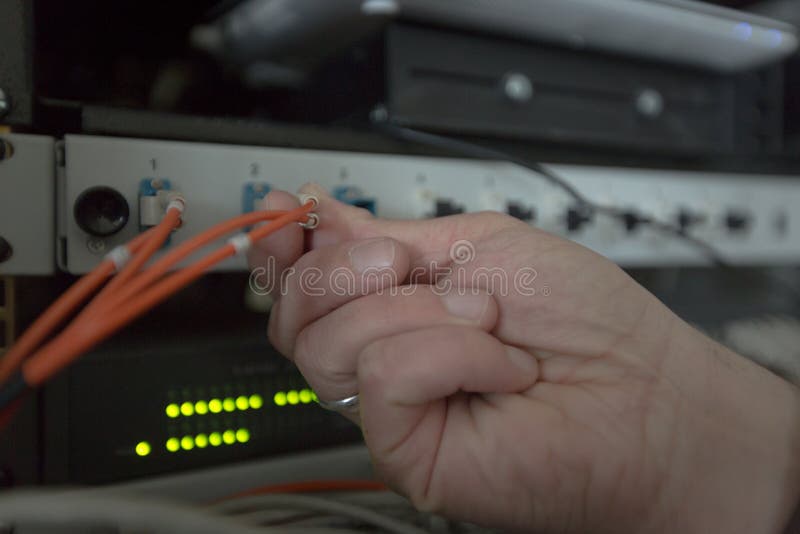 Rack Mounted Servers in a Server Room, Close Up Stock Photo - Image of ...
