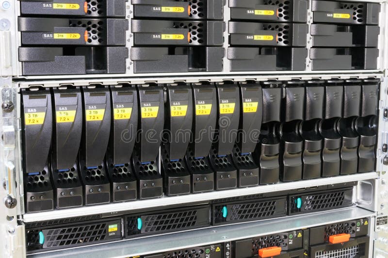 Rack mounted blade servers stock image. Image of hard - 18835921