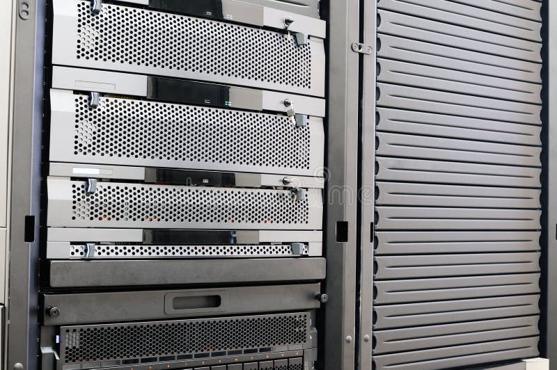 Rack mounted blade servers stock image. Image of hard - 18835921