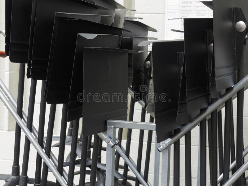 Rack of Music Stands Ready for the Next Performance Stock Image - Image ...