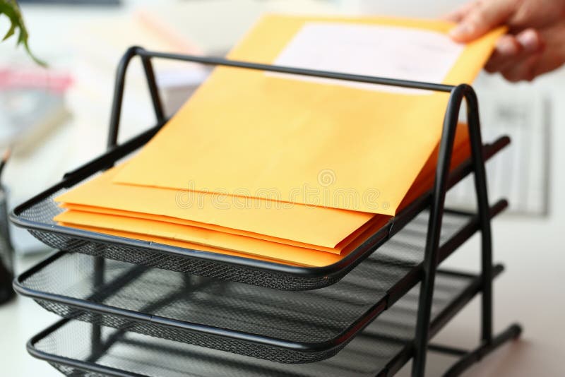 Rack with Packed Documents in Carton Files Stock Photo - Image of ...