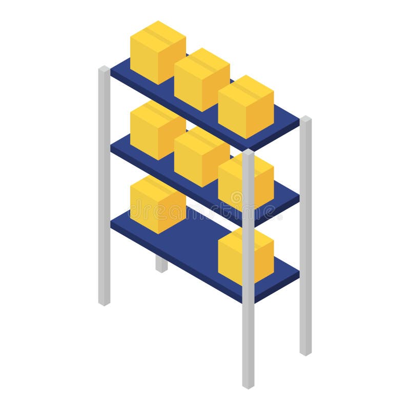 Pallet Rack Isometric Stock Illustrations – 357 Pallet Rack Isometric ...