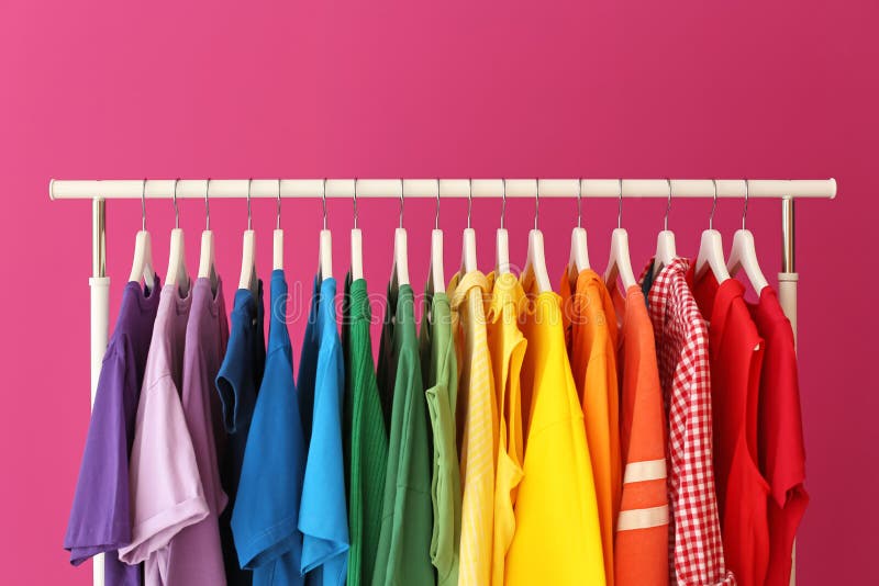 480 Rack Rainbow Clothes Color Background Stock Photos - Free & Royalty ...