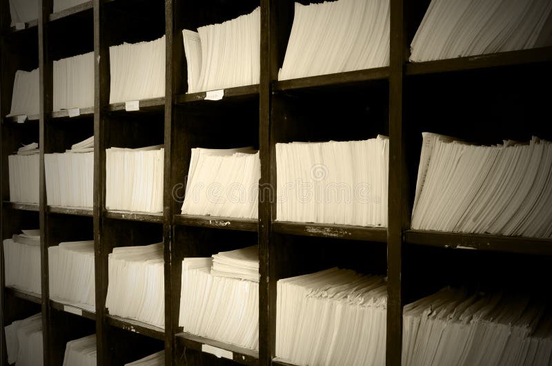 Rack for Record Card Storage. Stock Image - Image of media, file: 41085433