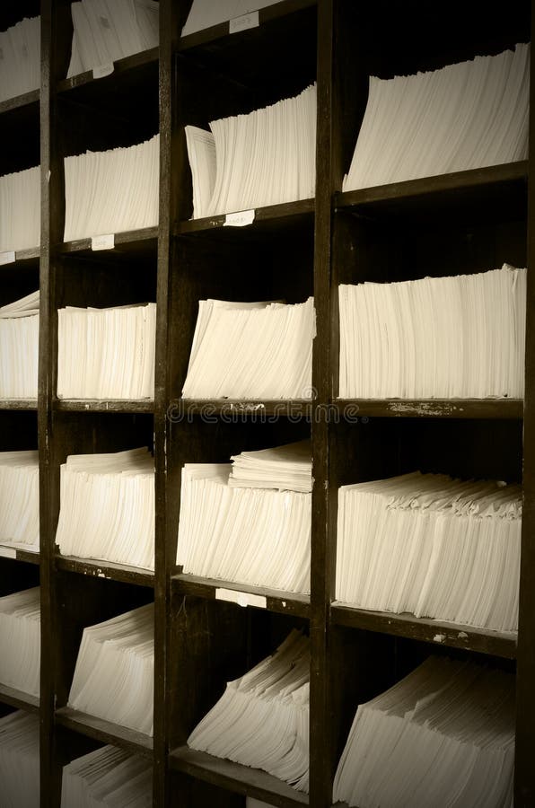 Rack for Record Card Storage. Stock Image - Image of media, file: 41085433