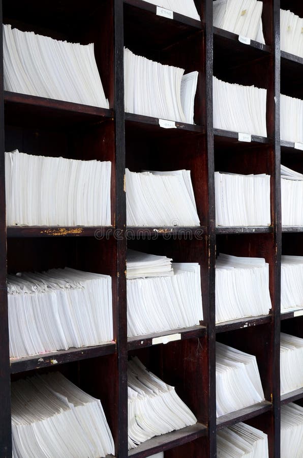 Rack for Record Card Storage. Stock Image - Image of media, file: 41085433